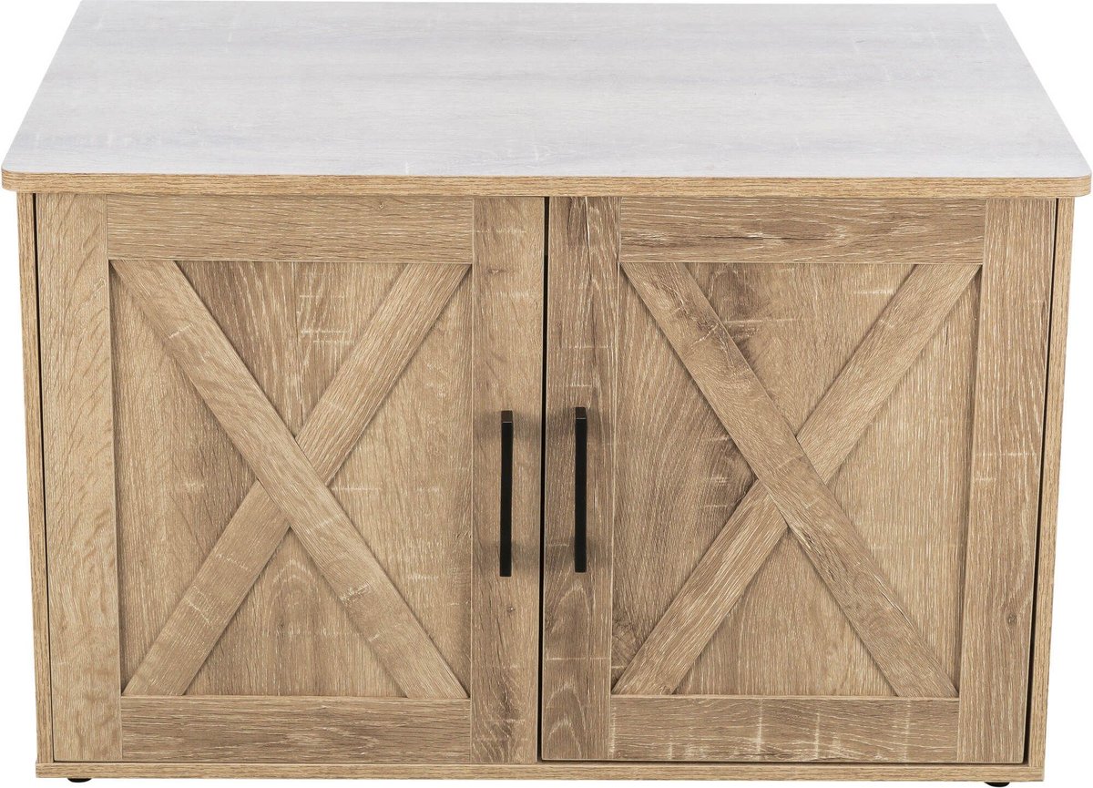 TRIXIE Farmhouse Cat Litter Box Enclosure, Gray, X-Large - Chewy.com