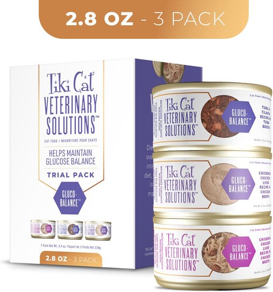 TIKI CAT VETERINARY SOLUTIONS Gluco-Balance Trial Variety Pack Grain ...