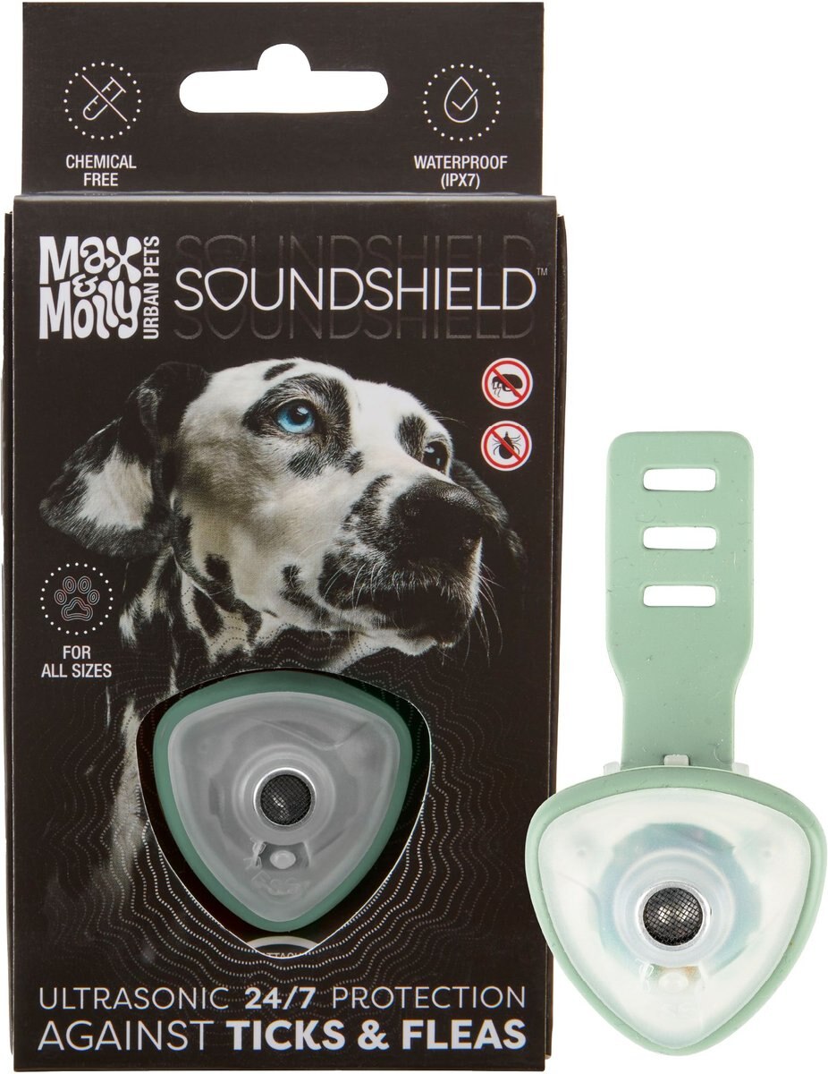 MAX & MOLLY Soundshield 24/7 UltraSonic Tick & Flea Repeller Collar Tag ...
