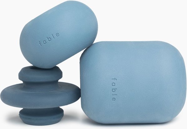 FABLE PETS Armadillo Tough Treat Dispenser Dog & Cat Toy, Navy, Medium ...