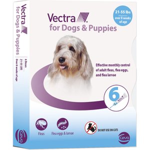 VECTRA 3D Flea & Tick Spot Treatment for Dogs, 56-95 lbs, 12 Doses (12 ...