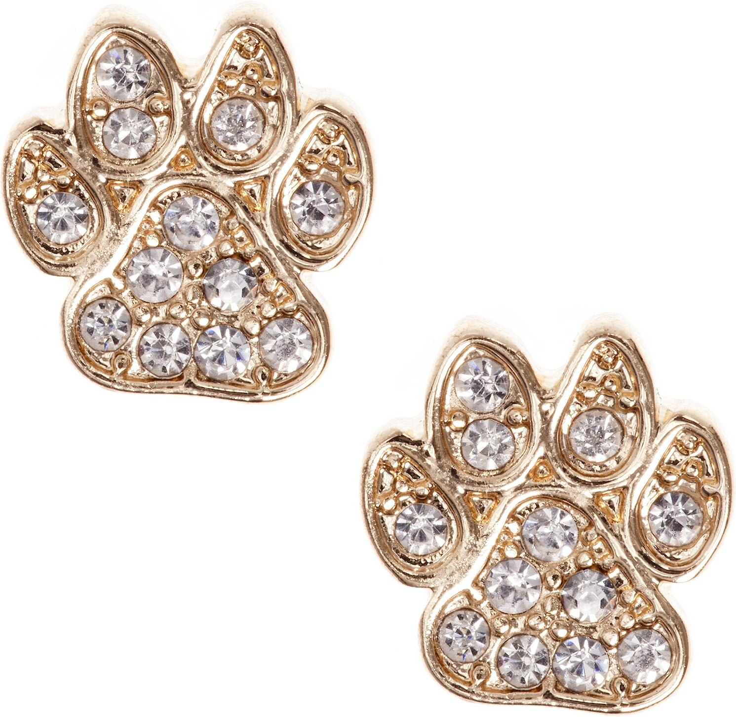 PET FRIENDS Pave Paw Stud Earrings, Gold - Chewy.com PET FRIENDS Pave Paw Stud Earrings, Gold - Chewy.com
