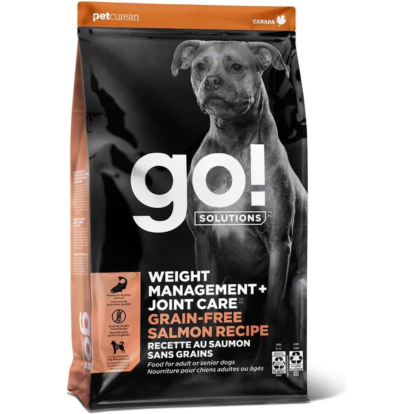 GO! SOLUTIONS Weight Management + Joint Care Adult Grain-Free Salmon Recipe Dry Dog Food, 3.5-lb ...