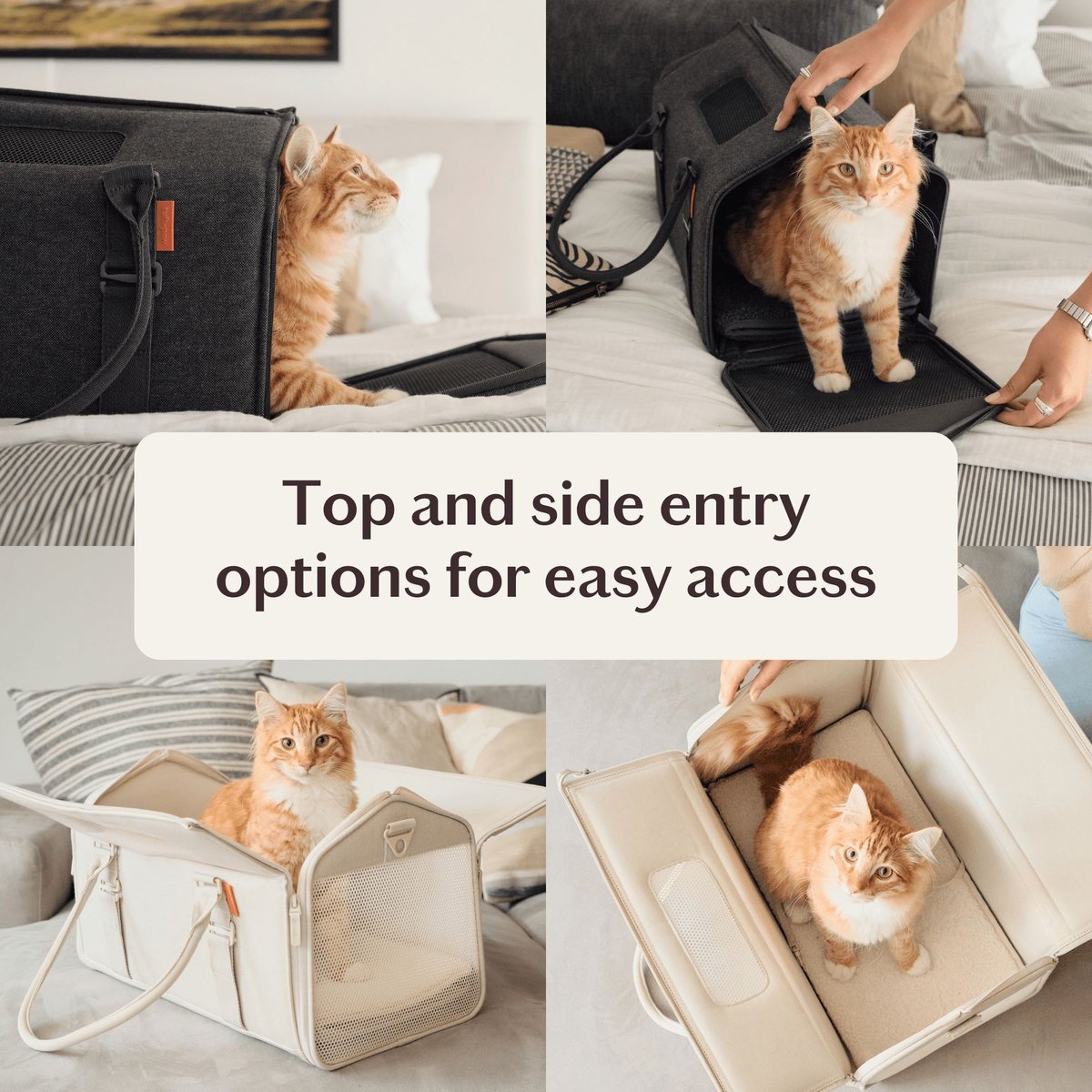 TUFT + PAW Porto Soft-Sided Airline Approved Cat Carrier, Charcoal ...