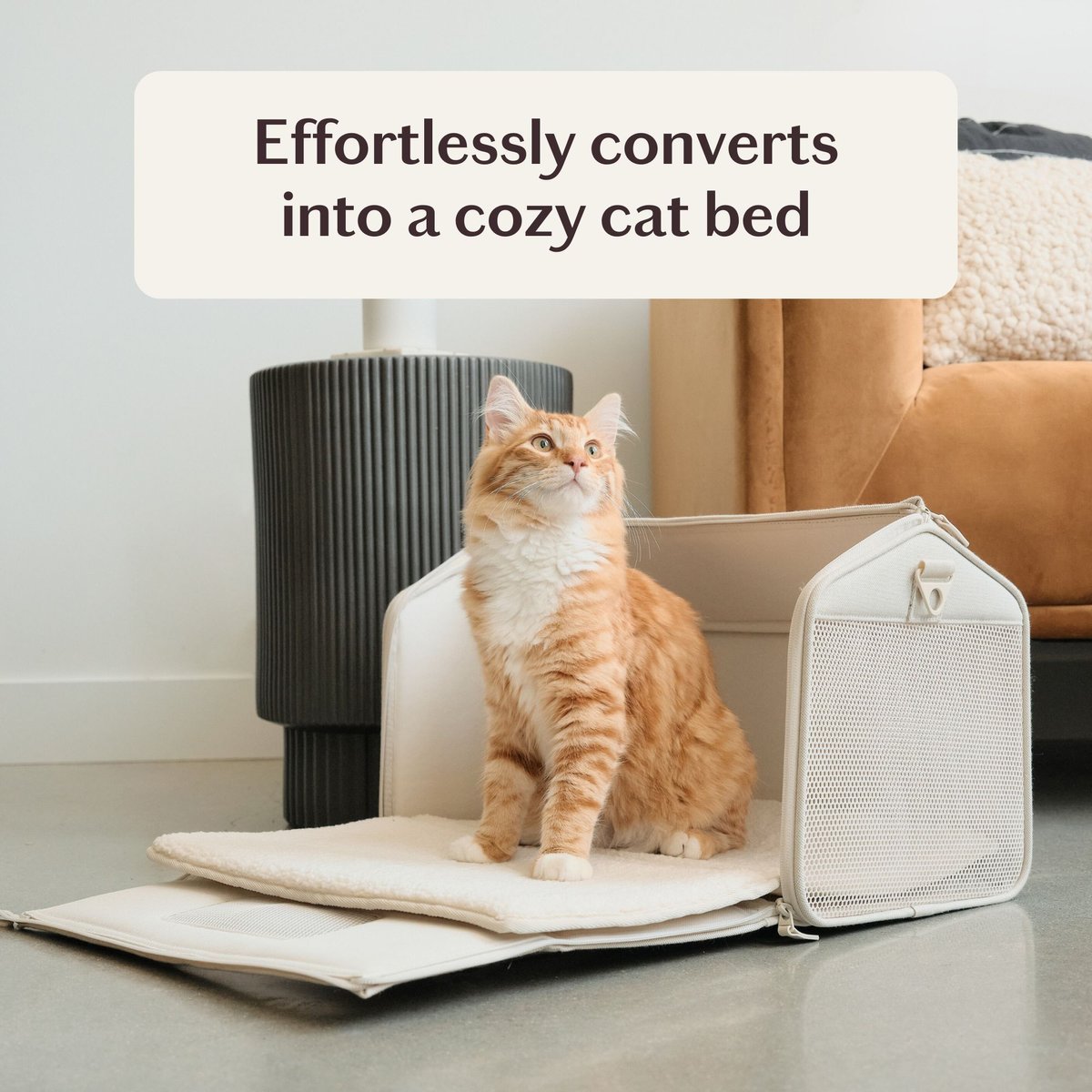 TUFT + PAW Porto Soft-Sided Airline Approved Cat Carrier, Charcoal ...