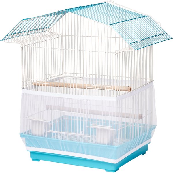 SHEER GUARD Bird Cage Skirt, White, Small - Chewy.com