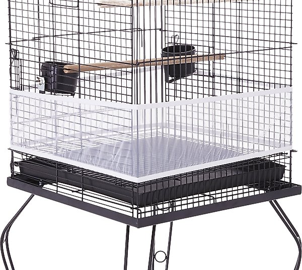 SHEER GUARD Bird Cage Skirt, White, Medium - Chewy.com