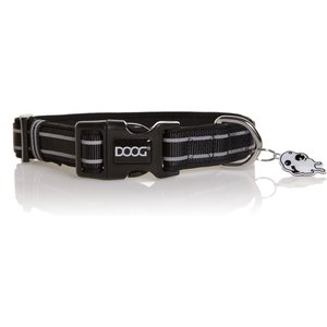 DOOG Neoprene Lassie Dog Collar, Black, Large: 16 to 24-in neck, 1.375 ...