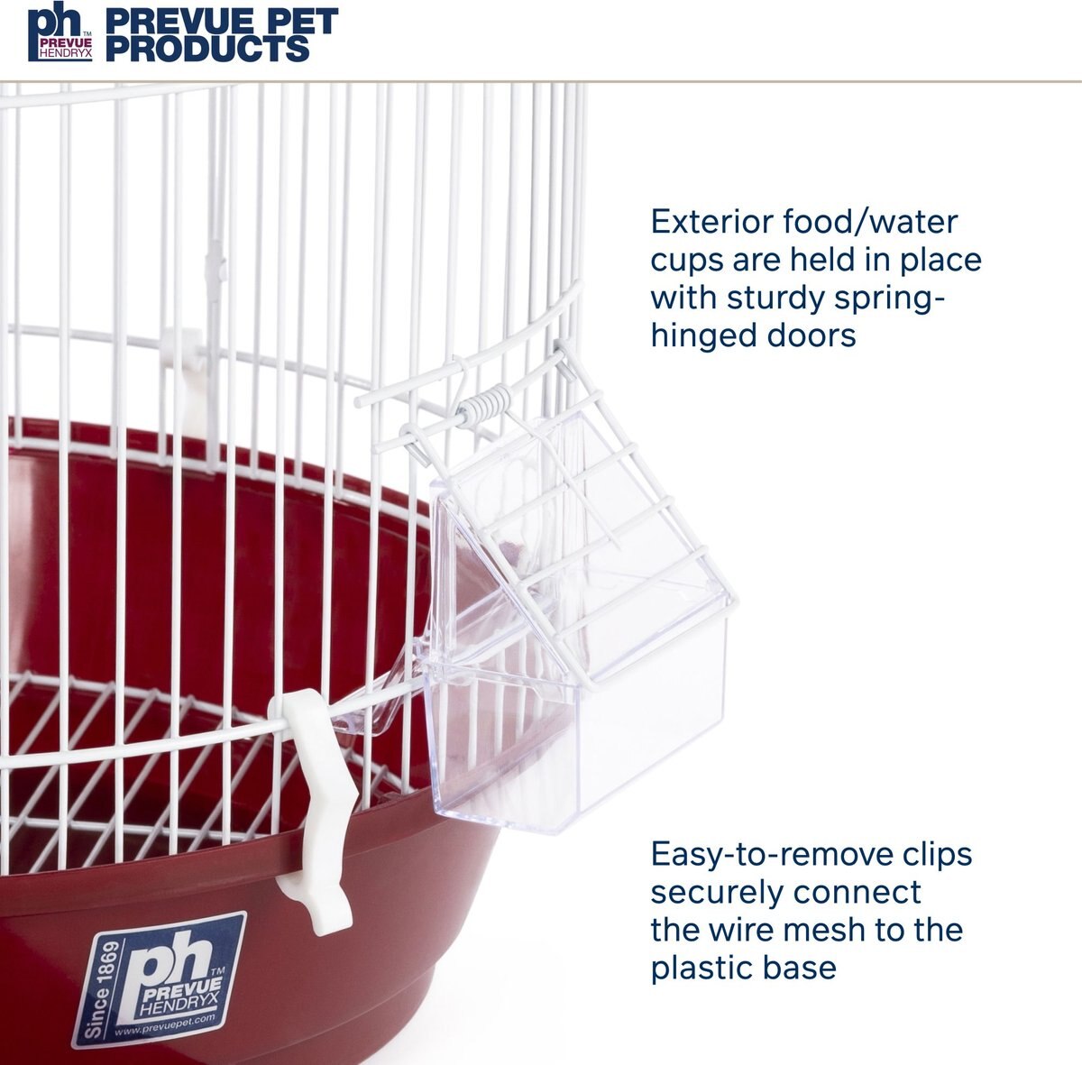 PREVUE PET PRODUCTS Small Round Bird Cage, Red - Chewy.com