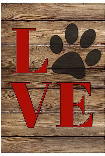 GATEWAY LANE Love Paw Print Garden Flag - Chewy.com