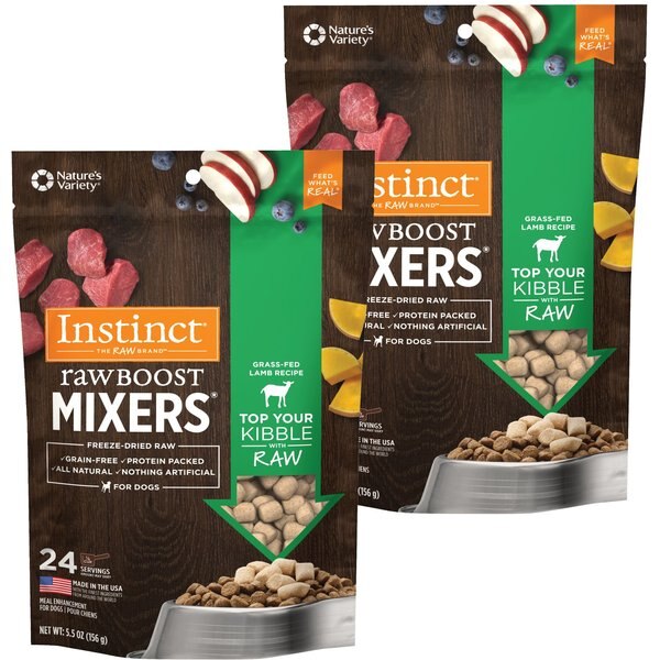 INSTINCT Raw Boost Mixers Lamb Recipe Grain-Free Freeze-Dried Dog Food ...