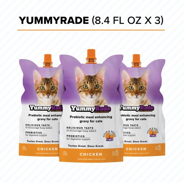 DOGGYRADE YummyRade Meal Enhancer Cat Food Topping, 8.4-fl oz pouch ...