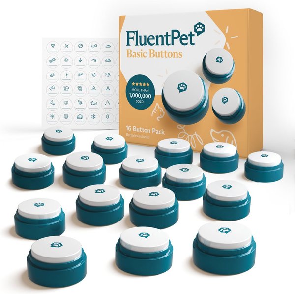 FLUENTPET Basic Button Dog & Cat Games & Puzzles Toy, 16 count - Chewy.com