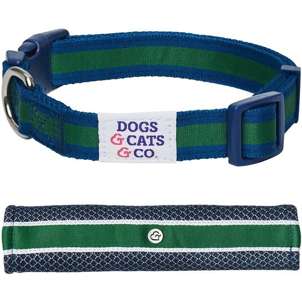 BLUEBERRY PET Multi-Colored Stripe Adjustable Dog Collar, Mixed Tone ...
