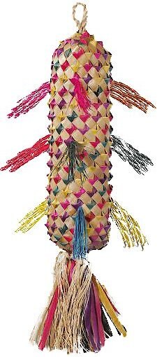 PLANET PLEASURES Spiked Piñata Natural Bird Toy, Color Varies, X-Large ...