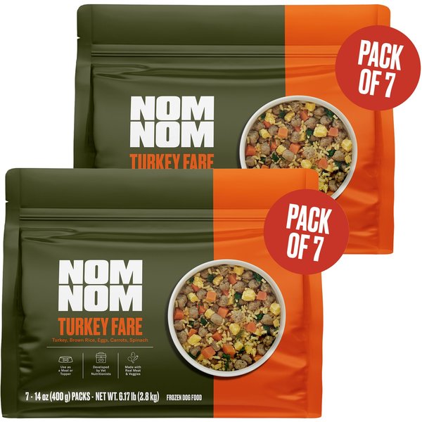 NOM NOM Freshly-Made Frozen Sampler Pack Dog Food, 14-oz pouch, case of ...