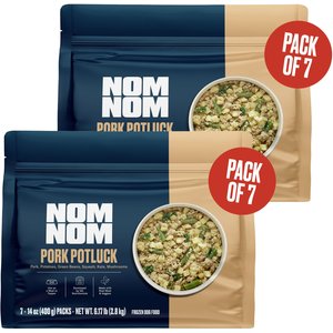 NOM NOM Freshly-Made Frozen Sampler Pack Dog Food, 14-oz pouch, case of ...