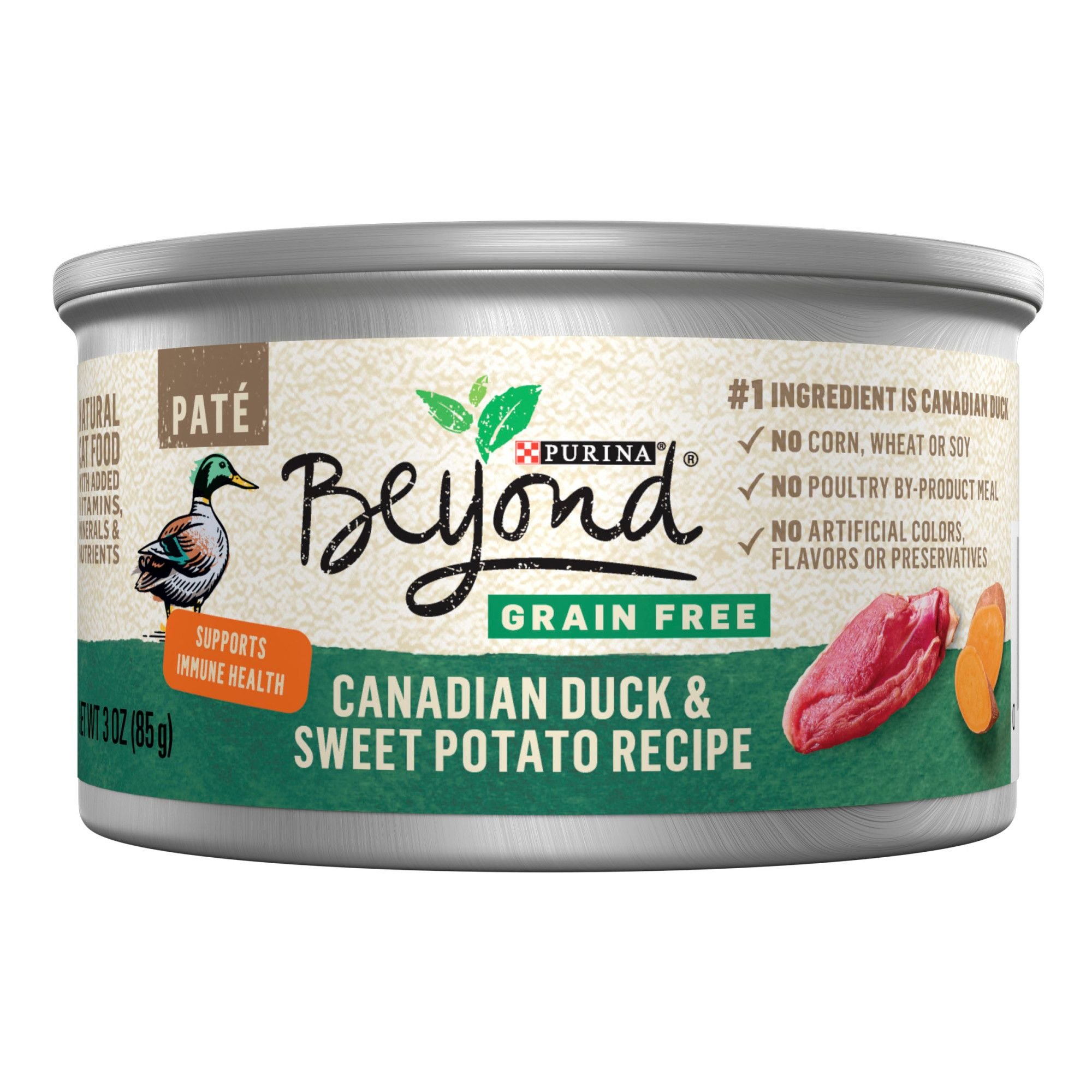 PURINA BEYOND Duck & Sweet Potato Pate Recipe Grain-Free Canned Cat ...