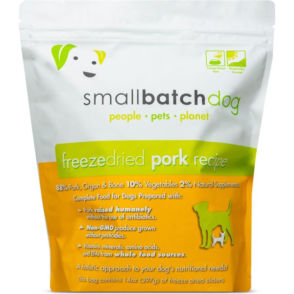 SMALLBATCH PETS Pork Sliders Non-GMO Adult Freeze-Dried Dog Food, 14-oz ...