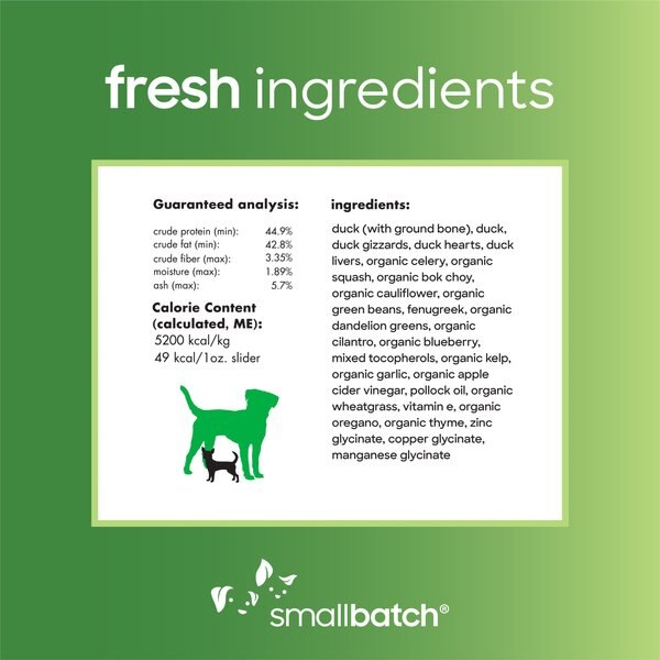 SMALLBATCH PETS Duck Sliders Non-GMO Adult Freeze-Dried Dog Food, 25-oz ...