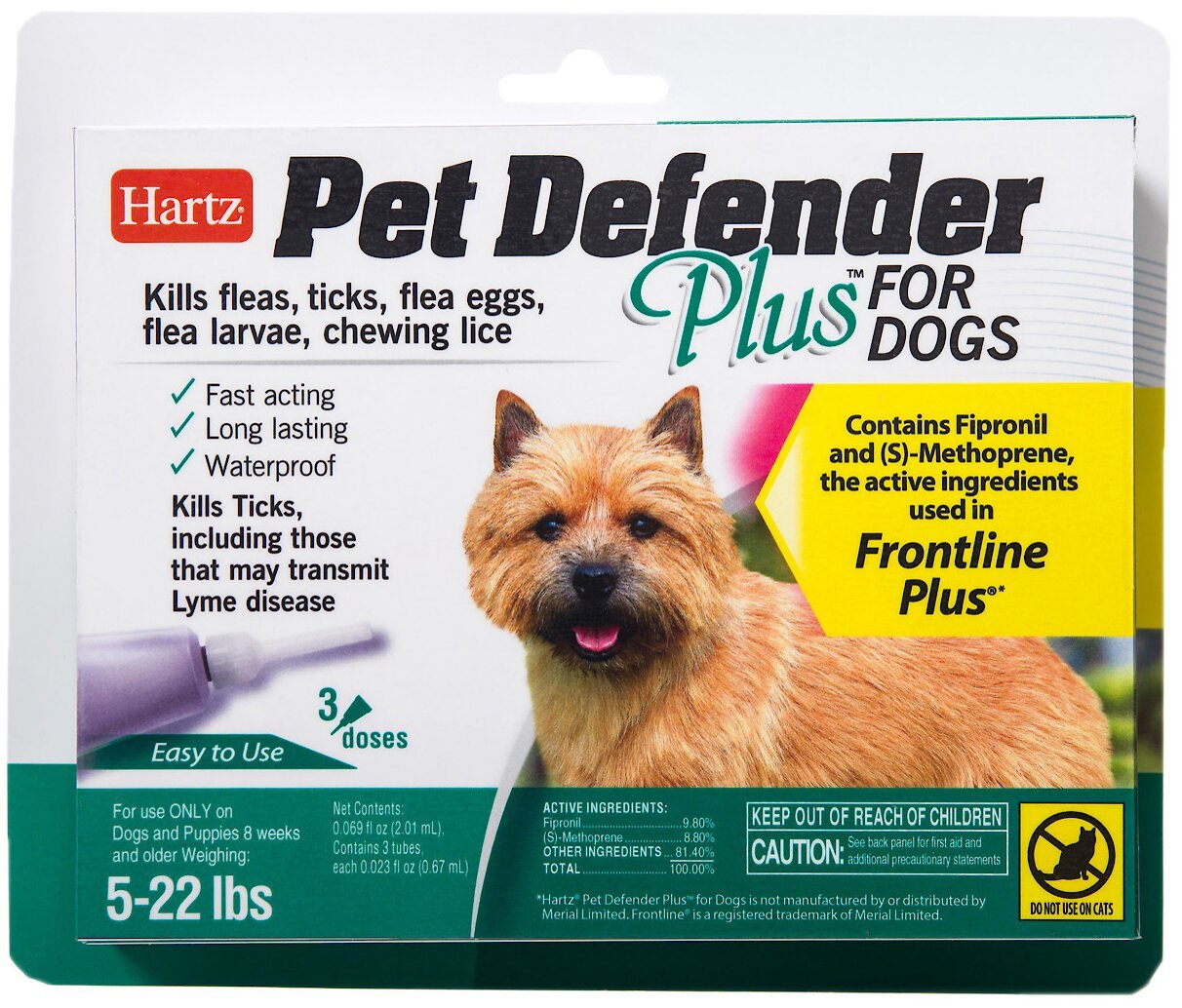 Product Reviews for HARTZ Pet Defender Plus Flea Treatment for Dogs 5 ...