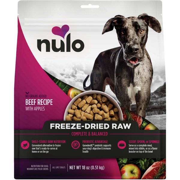 NULO Freestyle Beef Recipe with Apples Grain-Free Freeze-Dried Raw Dog ...
