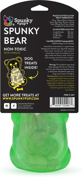 SPUNKY PUP Spunky Bear Treat Dispensing Dog Toy, Large - Chewy.com