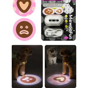 EYS Sad Face Heart Adjustable Projector Light Dog Collar Accessory ...