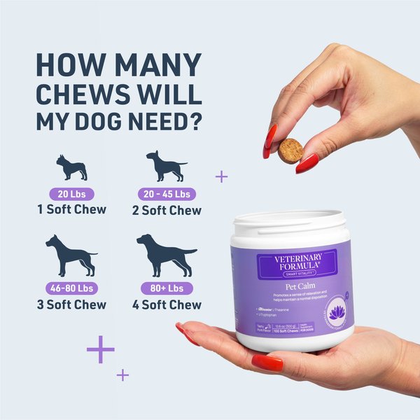 VETERINARY FORMULA SMART VITALITY Pet Calm Pork Flavored Soft Chew ...