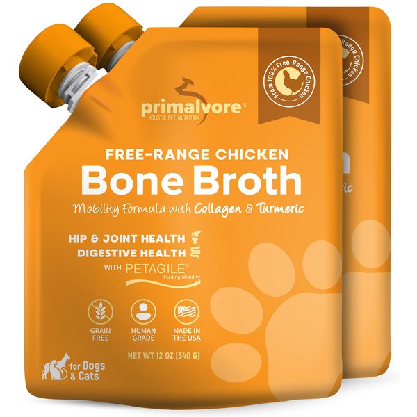 PRIMALVORE Free Range Chicken Bone Broth with Collagen & Turmeric Hip ...