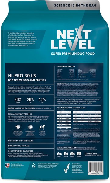 NEXT LEVEL SUPER PREMIUM PET FOOD Hi-Pro 30 LS Adult Gluten-Free Beef ...