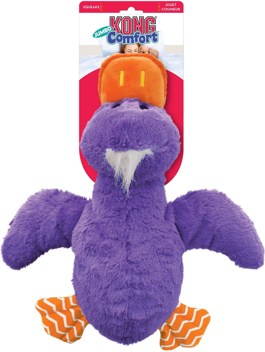 KONG Comfort Jumbo Squeaky Plush Dog Toy, Color Varies, X-Large - Chewy.com