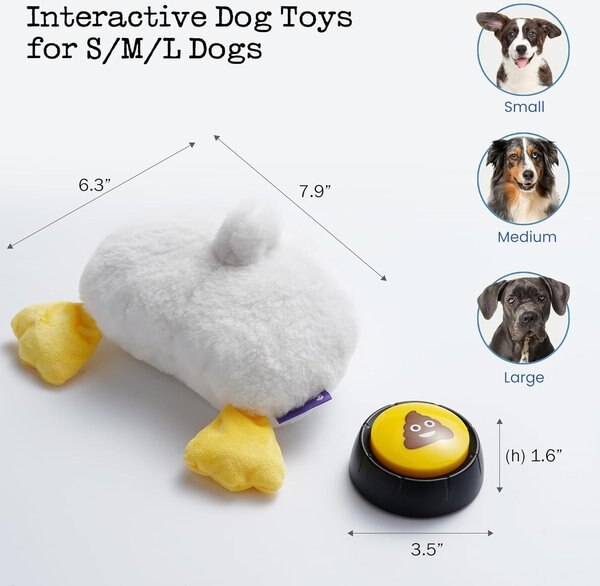 FUZZWOOF Hilarious Farting Duck Butt Plush Dog Toy, Yellow - Chewy.com