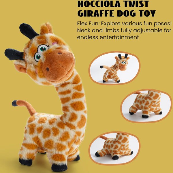 NOCCIOLA Twistable Giraffe Stuffedless Dog Plush Toy, Orange - Chewy.com