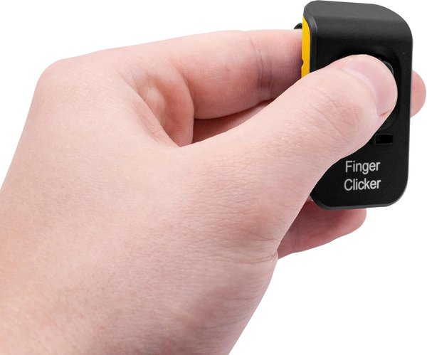 EDUCATOR FC-100 Finger Clicker Dog Training Clicker, Yellow - Chewy.com