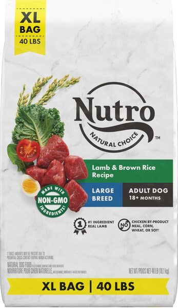 NUTRO Natural Choice Large Breed Adult Lamb & Brown Rice Recipe Dry Dog Food, 40-lb bag - Chewy.com