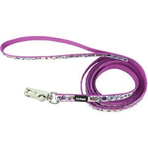 LI'L PALS Charming Ribbon Overlay Standard Dog Leash, X-Small: 6-ft ...