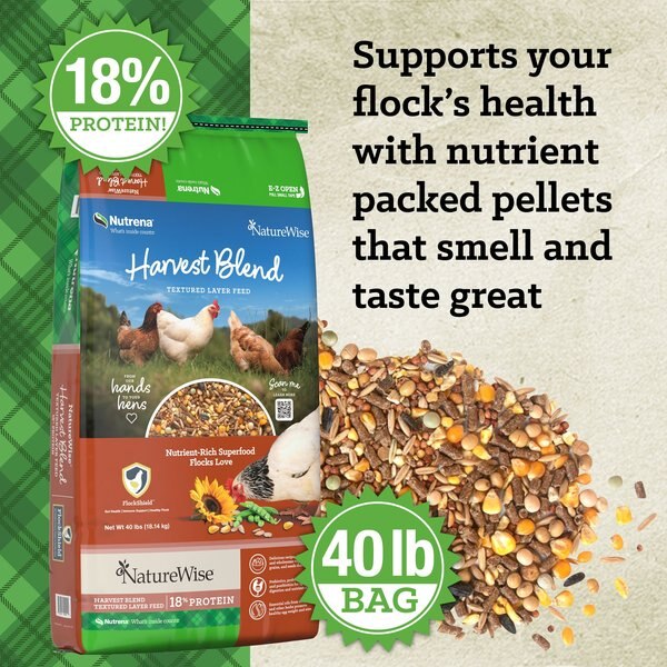 NUTRENA NatureWise Harvest Blend 18% Protein Layer Pellets Chicken Feed ...