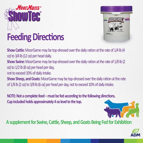ADM MoorMan's ShowTec MoorGame Swine, Goat, Sheep, & Cattle Powder ...