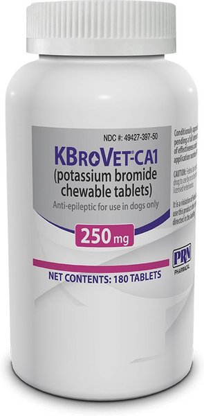 KBROVET-CA1 (potassium bromide) Chewable Tablets for Dogs, 180 tablets ...