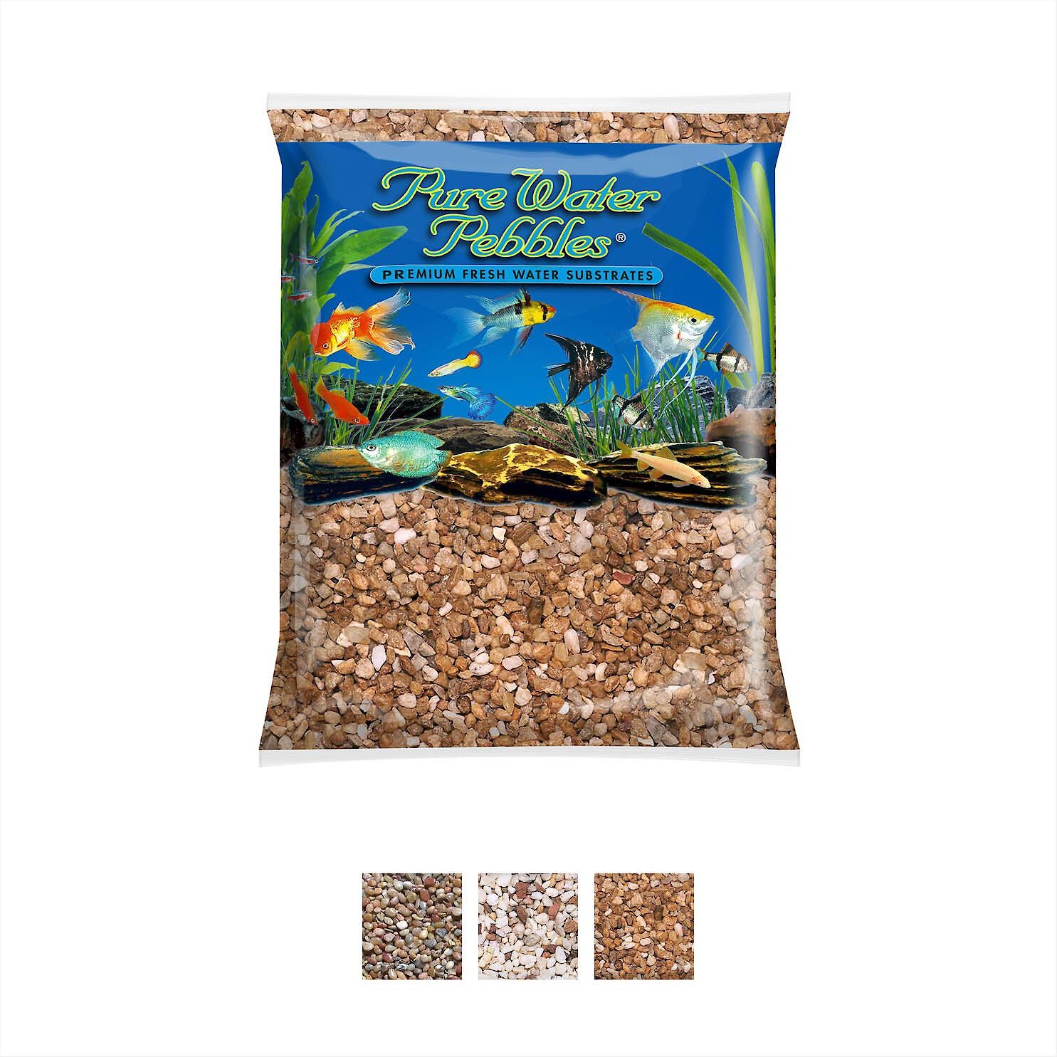 PURE WATER PEBBLES Natural Aquarium Gravel, Nutty Pebbles, 5-lb bag ...