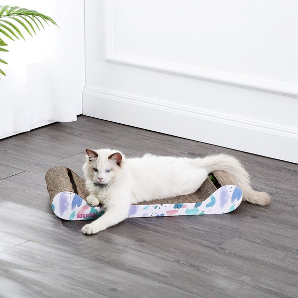 THE LICKER STORE Eero Modern 32-in Cardboard Foldable Lounge Cat ...