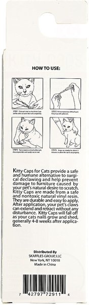 KITTY CAPS Cat Nail Caps, Small, Hot Purple & Hot Pink - Chewy.com