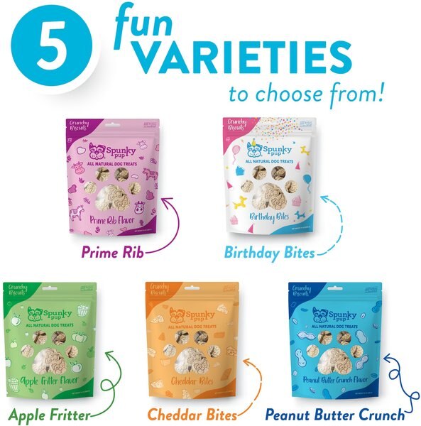 SPUNKY PUP Peanut Butter Flavored Biscuits Crunchy Dog Treats, 24-oz bag - Chewy.com