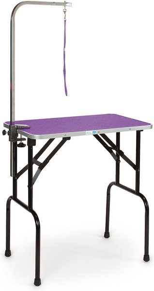 Discontinued - MASTER EQUIPMENT Dog Grooming Table with Arm, Purple, 30 ...