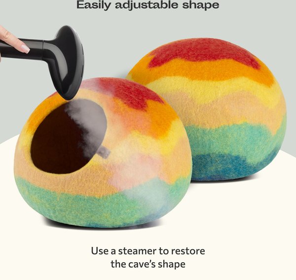 MEOWFIA Premium Felt Cat Cave Bed, Tucson Sunset, Medium - Chewy.com