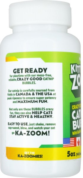 KITTY KA-ZOOM Bubbles with Built-In Wand Catnip Liquid, 5-fl oz bottle - Chewy.com