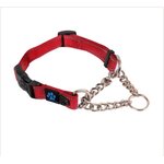 MAX AND NEO DOG GEAR Nylon Reflective Martingale Dog Collar with Chain ...