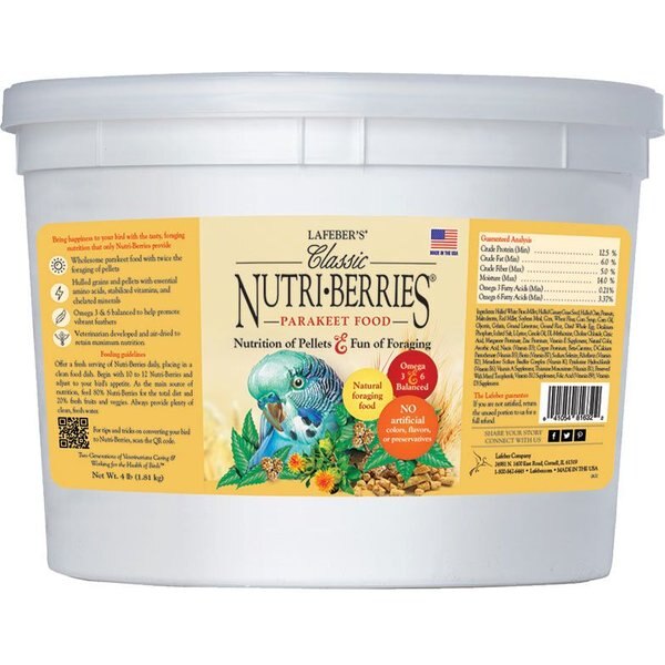 LAFEBER Premium Daily Diet Parakeet Food, 5-lb tub - Chewy.com