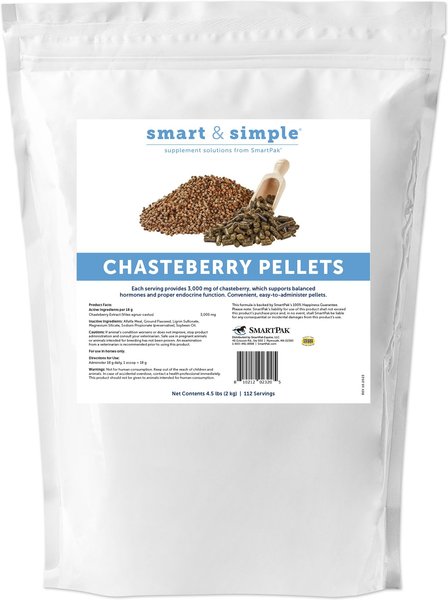 SMARTPAK Smart & Simple Chasteberry Pellet Horse Supplement, 4.5-lb bag ...